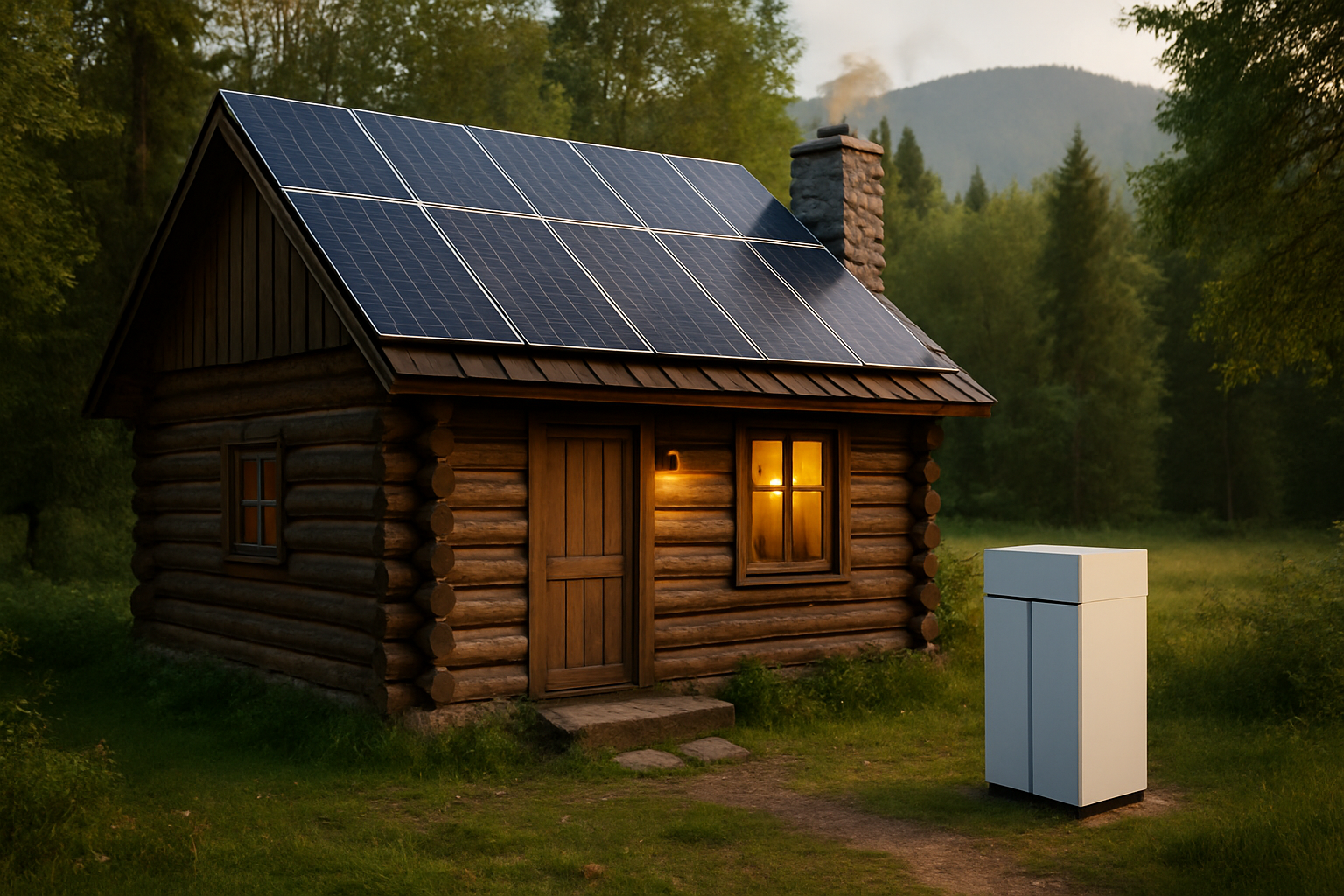 small cabin solar setup