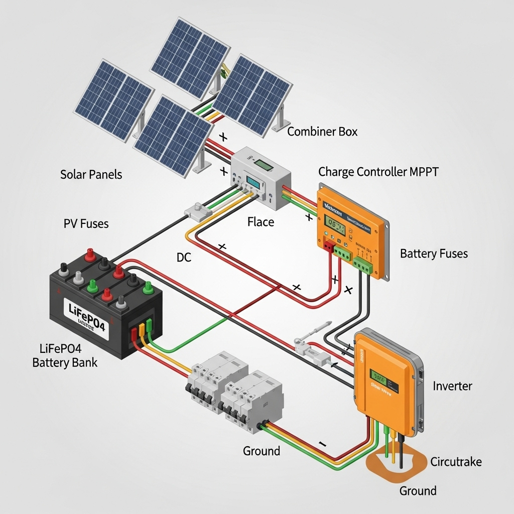 solar system setup diagram