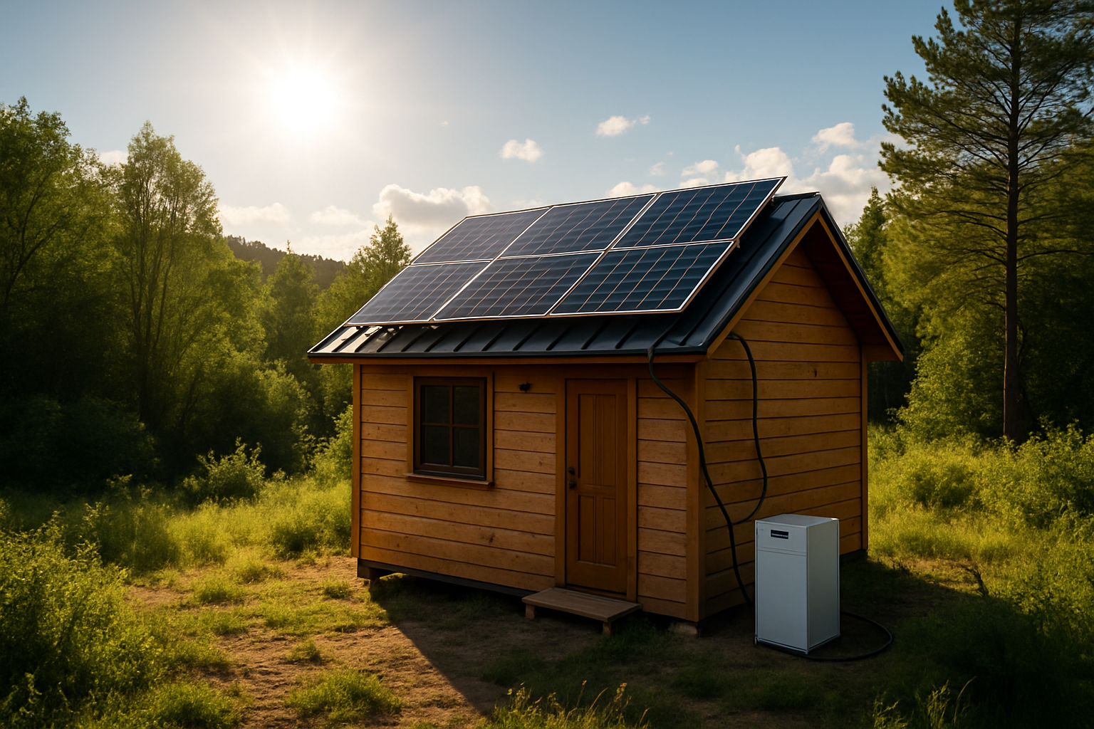 small cabin solar setup