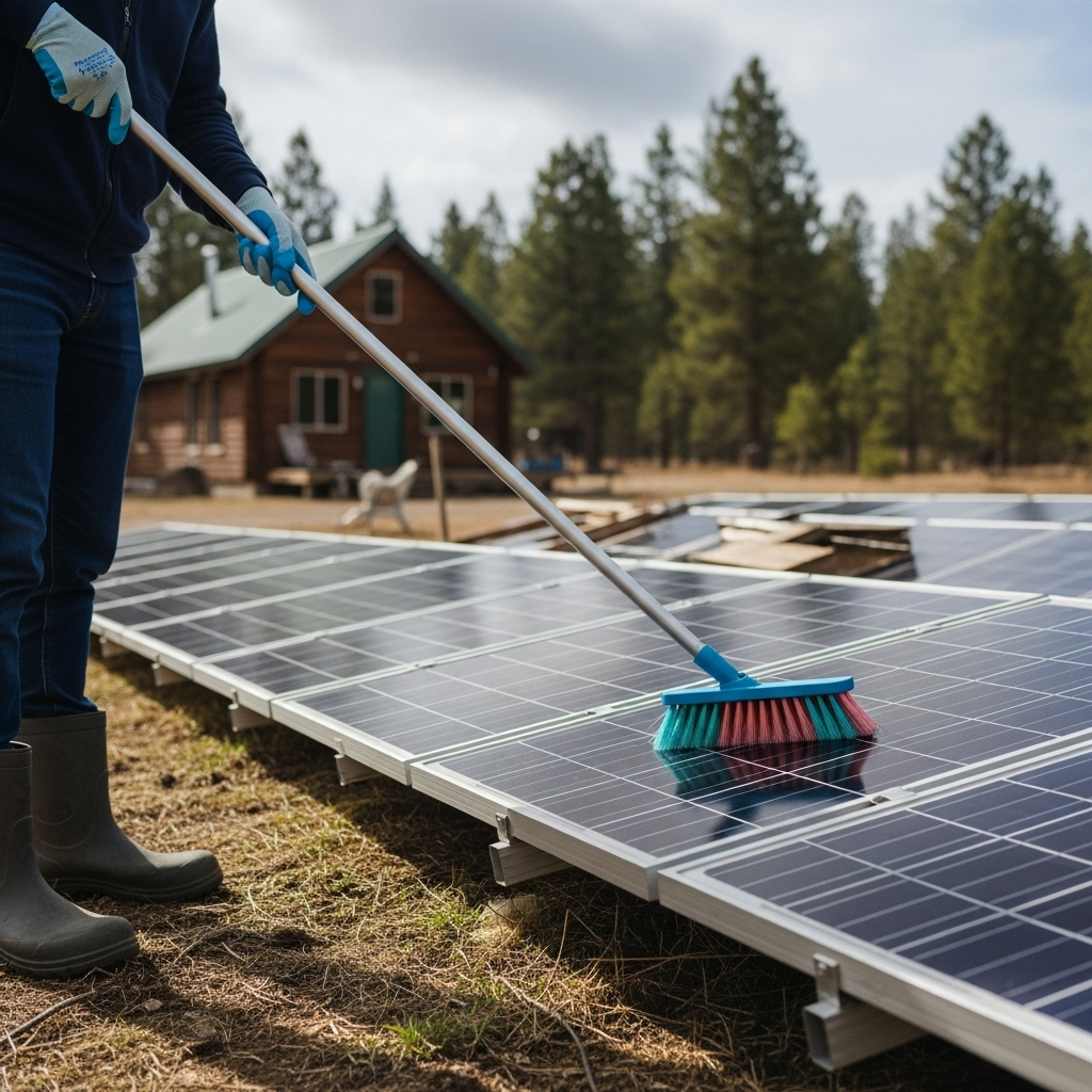 Safe Cleaning & Inspection of Off-Grid Solar Panels - Anern
