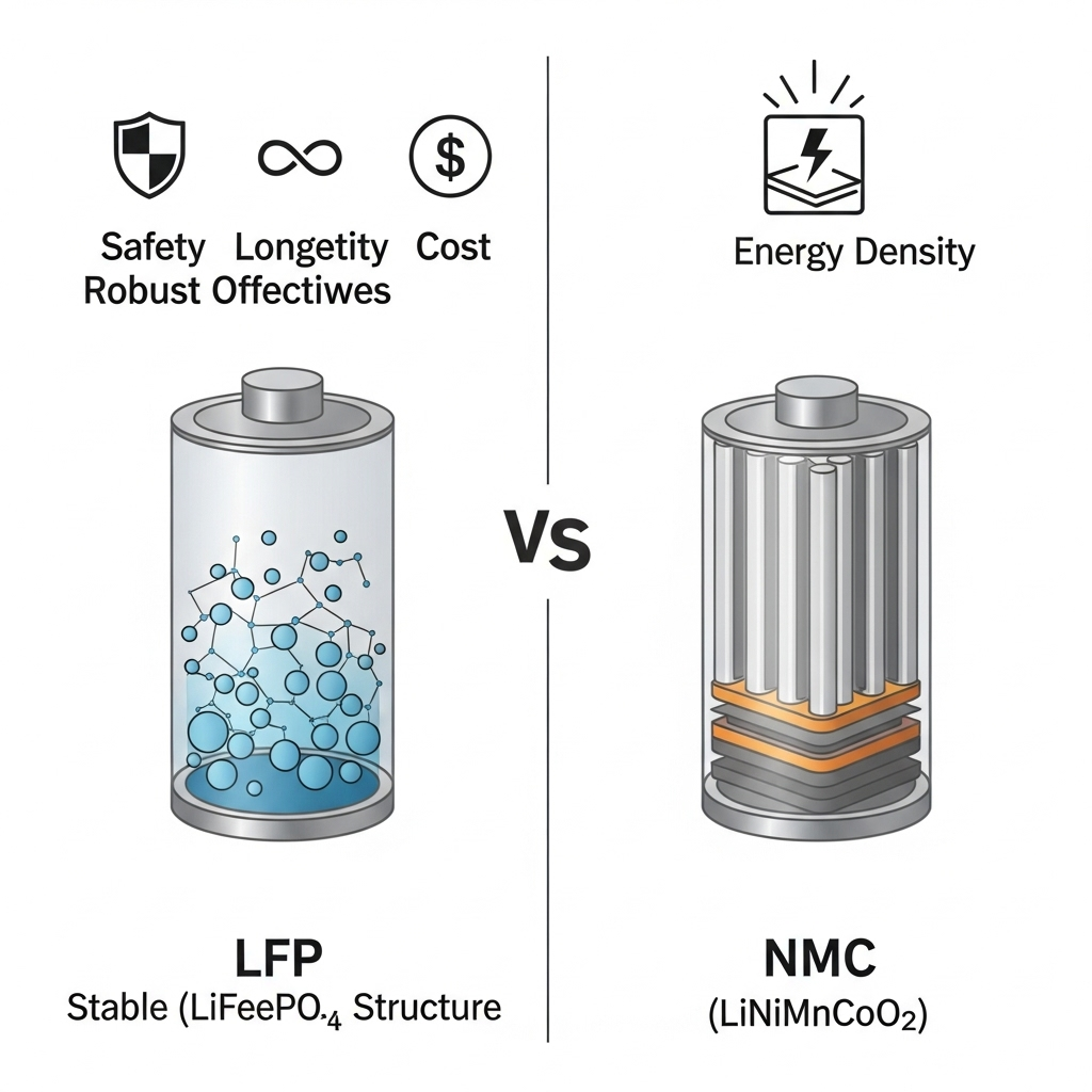 LFP vs NMC for Residential Storage: Cycle-Life Tradeoffs