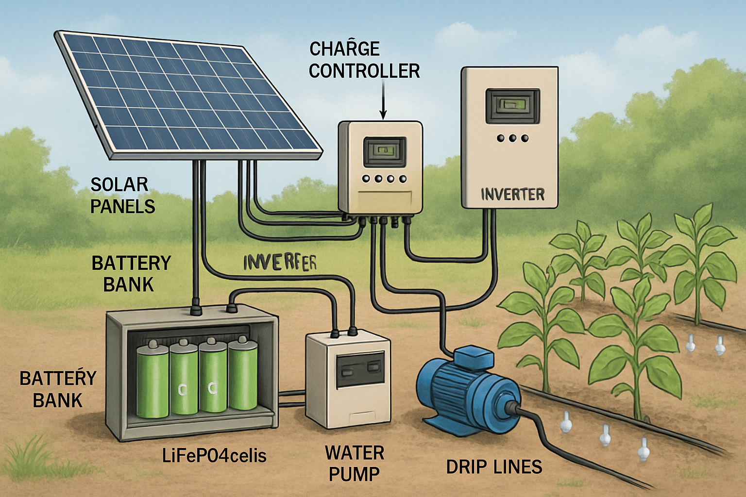 Solar Drip Irrigation 24/7: Myth vs Reality | Anern