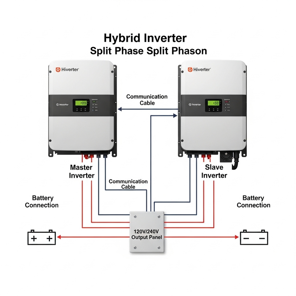 How to stack hybrid inverters for safe split‑phase power