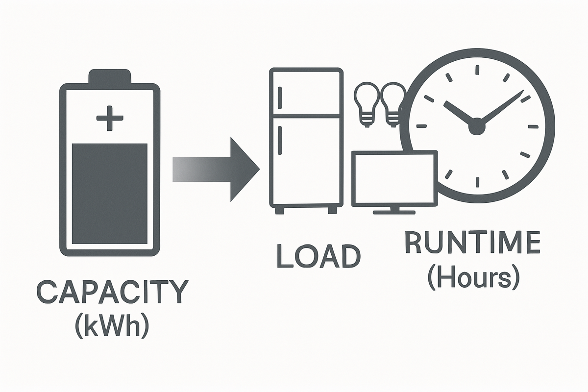 battery capacity vs runtime explained