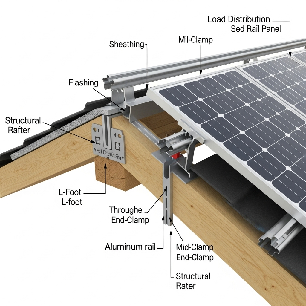 Solar Rail Mounts: Weight vs. Roof Safety | Anern