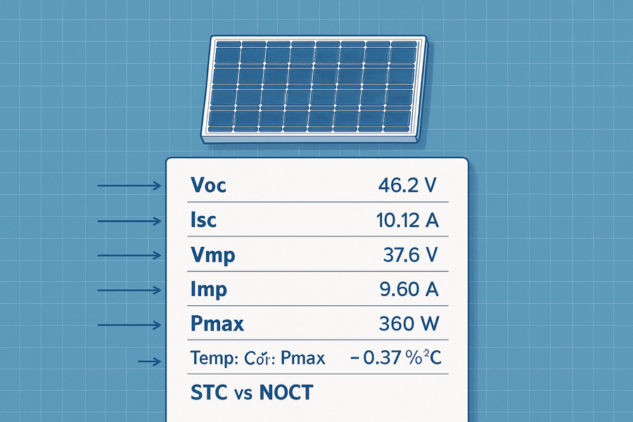 How to Read a PV Spec Sheet: VOC, ISC, STC Explained