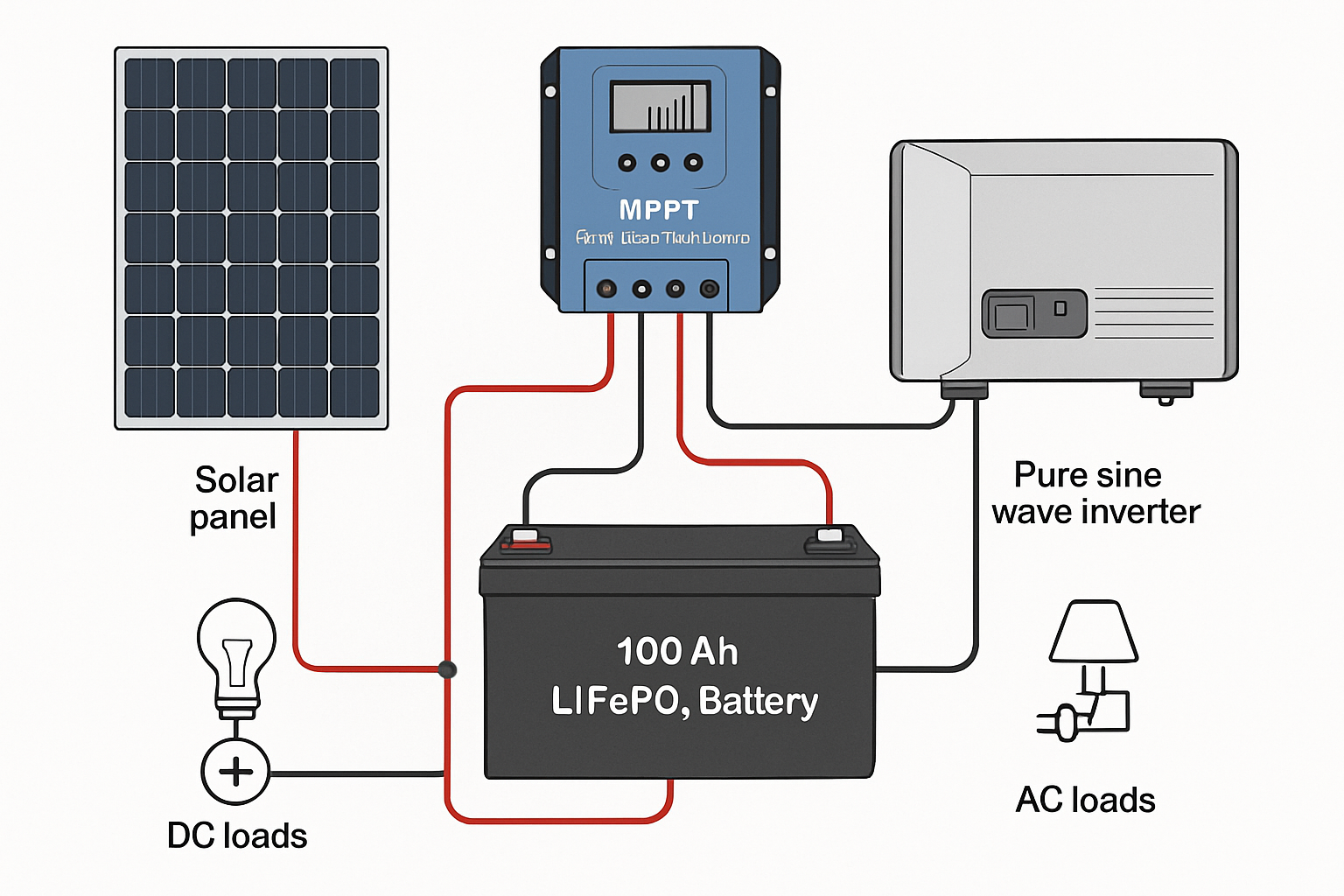 100Ah Lithium Solar System Diagram: Case Study - Anern