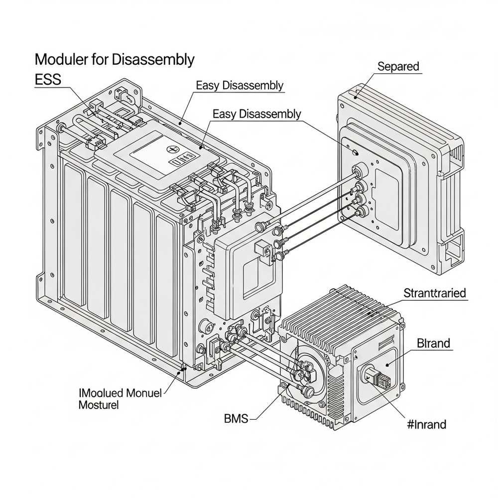Case Study: Designing ESS for easy disassembly and recycling