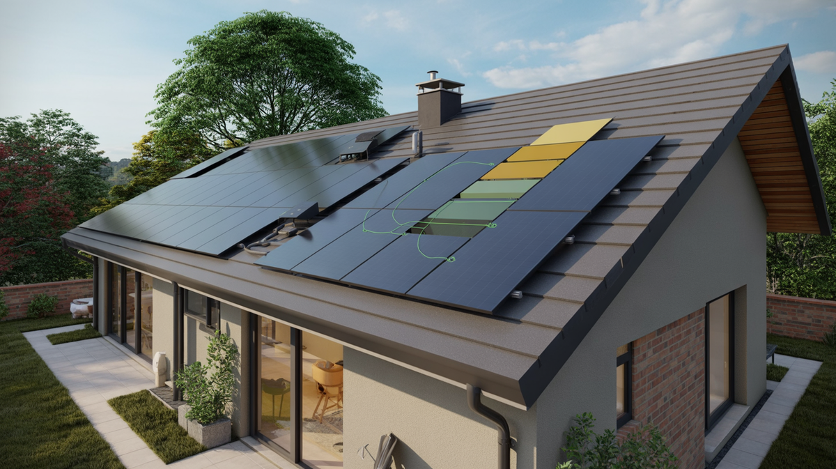 solar panel roof array